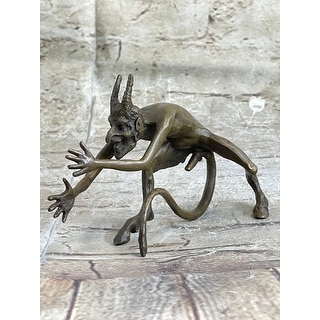 Mythological Greek Satyr Devil Bronze Figurine Sculpture 3.5 Inches X 5 ...