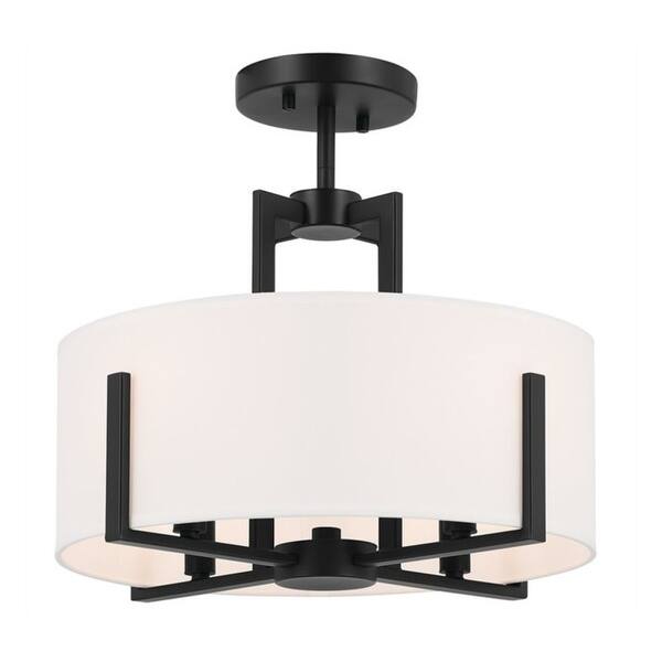 Kichler 52591 Malen 4 Light 16" Wide Semi-flush Drum Ceiling Fixture ...
