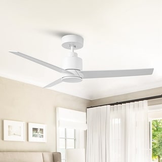 44-inch/ 54-inch Modern White 3-Blade Ceiling Fan without Light - Bed ...