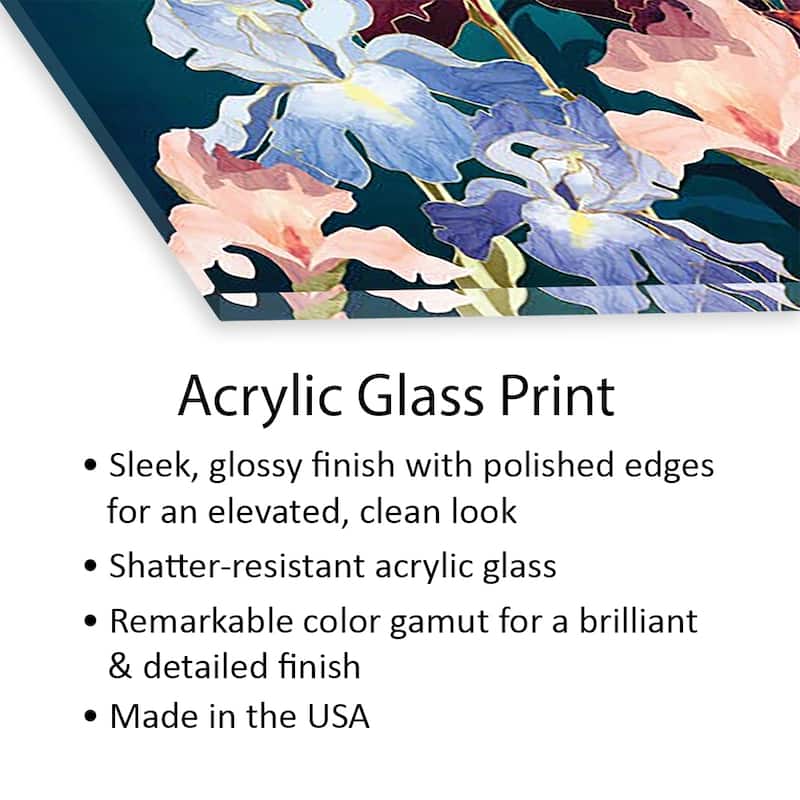 Iris Abstract Print On Acrylic Glass by SpaceFrog Designs - Overstock ...