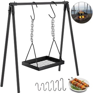 Swing Grill Campfire Cooking Stand Outdoor Picnic Cookware Bonfire ...