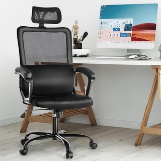 Ergonomic High Back Mesh Desk Chair with Adjustable Headrest - Bed Bath ...