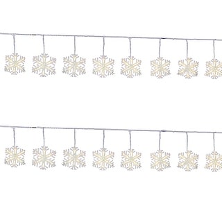 Twinkling Snowflake String Lights - 10-Count - White - 134 x 7 x 0.63 ...