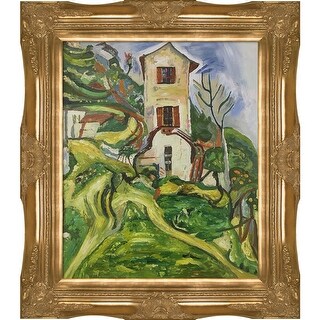 La Pastiche The White House with Victorian Gold Frame, 28" x 32" - Bed ...