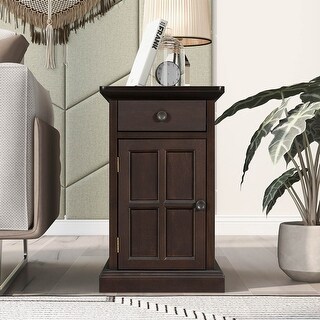 Classic Vintage Multifunctional End Table with USB Ports - Bed Bath ...