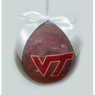 4" Virginia Tech Glitter Christmas Ball Ornament - Bed Bath & Beyond ...