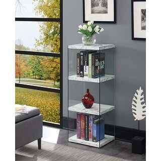 Convenience Concepts SoHo 4 Tier Glass Tower Bookcase - Bed Bath ...