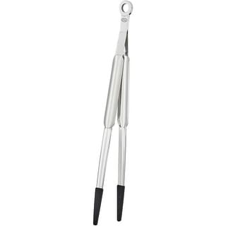 Rosle Stainless Steel Kitchen Fine Tongs, Silicone Tip, Stainless - Bed ...