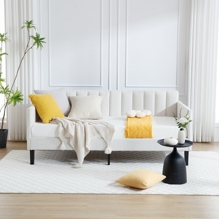 Elena Ivory Boucle Upholstered Daybed - Bed Bath & Beyond - 43771821