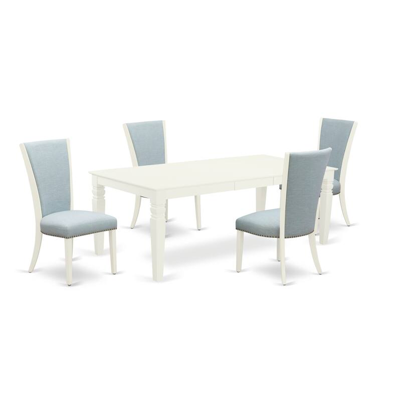 East West Furniture Kitchen Table Set- a Rectangle Dining Table and ...