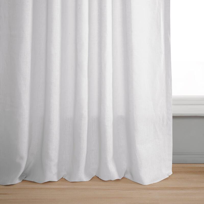 Exclusive Fabrics Signature French Linen Sheer Curtain (1 Panel) - On ...