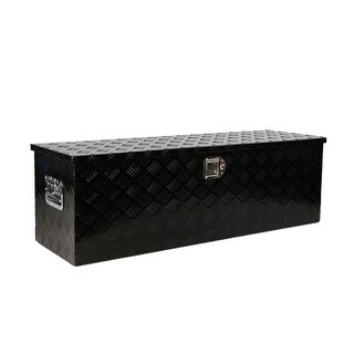 48" tool box Black storage box Aluminum tool storage - Bed Bath ...