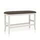 Hanto Farmhouse Off-White Wood Counter Bench by Furniture of America ...