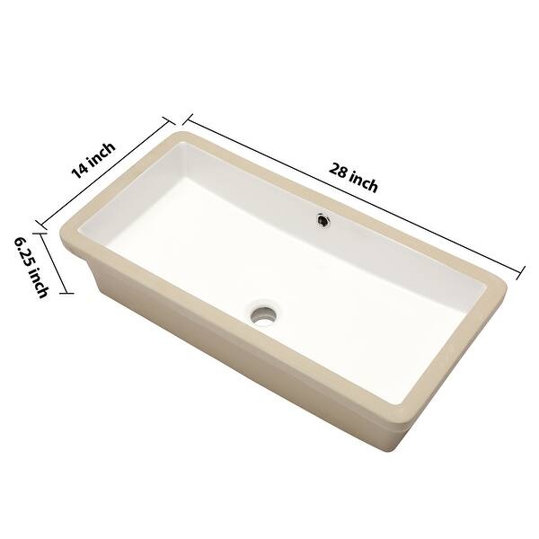undermount rectangular bathroom sink sizes