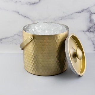 Cambridge Silversmiths 3-Quart Insulated Gold Faceted Ice Bucket - 3 ...