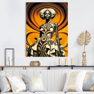 Designart "Beautiful Contemporary African Retro Woman VII" African ...
