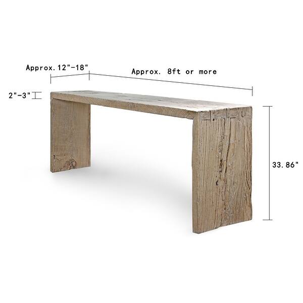Artissance Approx. 8-9Ft Long Vintage Waterfall Console Table Weathered ...