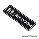 Restroom Sign Acrylic Self Adhesive Door Waterproof Sticker - Black ...
