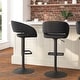 Modern Upholstered Adjustable Height Swivel Barstool with Footrest ...