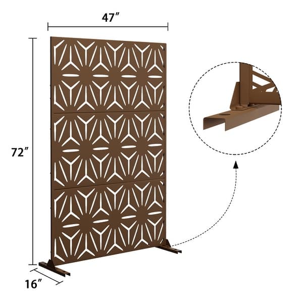 Durable Metal Outdoor Privacy Screen - Free Standing Panel for Enhanced ...