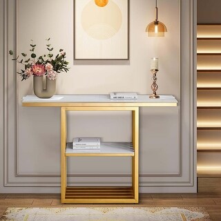 Aukfa 47'' Modern Console Table with Storage Shelf - Bed Bath & Beyond - 38238676