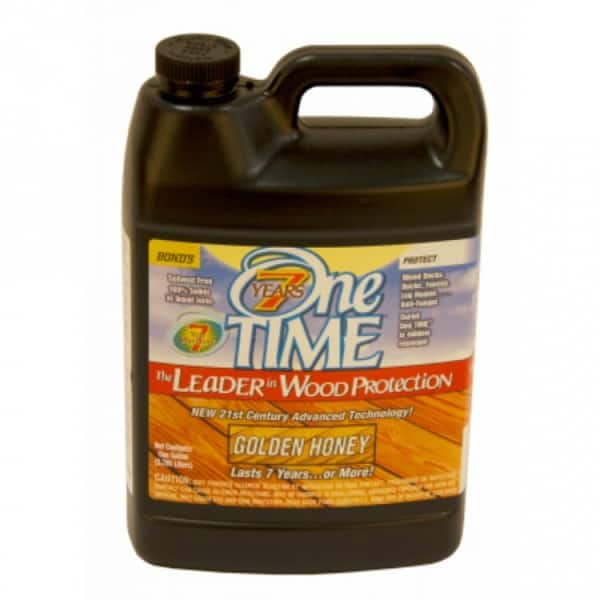One TIME 00900 Wood Preservative Stain & Sealer, Golden Honey - Bed ...