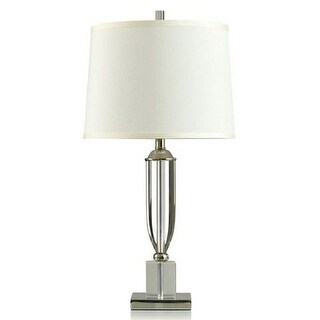 Dann Foley Lifestyle - Elegantly Curved Crystal Table Lamp - Off-White ...