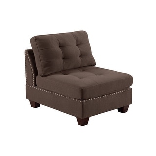 Tufted Chaise Lounges Armless Casual Sofa with Nailheads for Livingroom ...