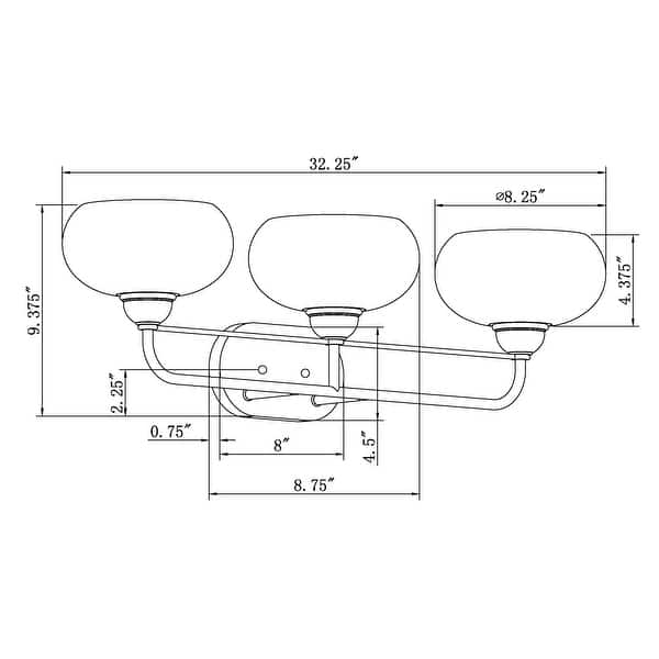 Cameron 3-Light Black Bath Light with Clear Glass - Bed Bath & Beyond ...