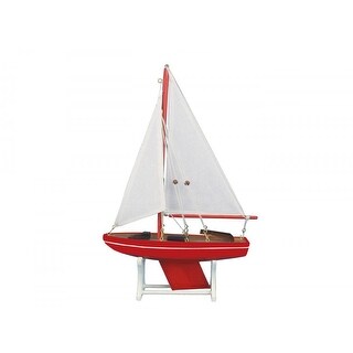 Wooden Decorative Sailboat Model Nautical Rose 12" - 2" L x 8" W x 12 ...