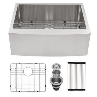 24"Kitchen Sink - 24"x21"x10" Stainless Steel Apron Front Farmhouse ...