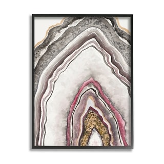 Stupell Pink Neutral Geode Rock Arch Pattern Abstract Framed Giclee ...