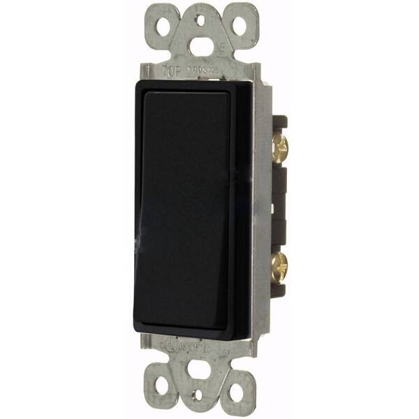 15 AMP Rectangle Black Electrical Switch Plastic-Aluminum American ...
