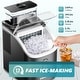 Euhomy IM005C1BL Black Countertop Portable Cube Ice Maker With External ...