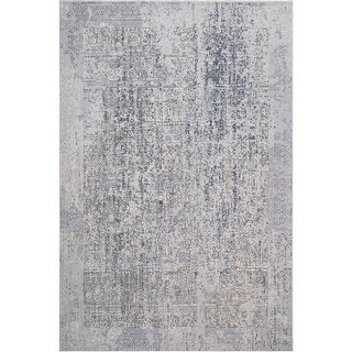 Vintage Distressed Mandala Grey Blue Rug - Bed Bath & Beyond - 32429414
