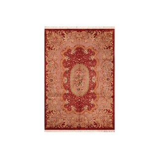 Europien Pak-Persian Luana Lt. Gray/Drk. Red Wool Rug (6'0 x 9'2) - 6'0 ...