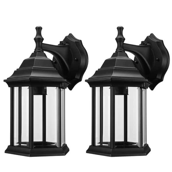 Dusk to Dawn Sensor Outdoor Wall Lanterns, Exterior Wall Light Fixture ...