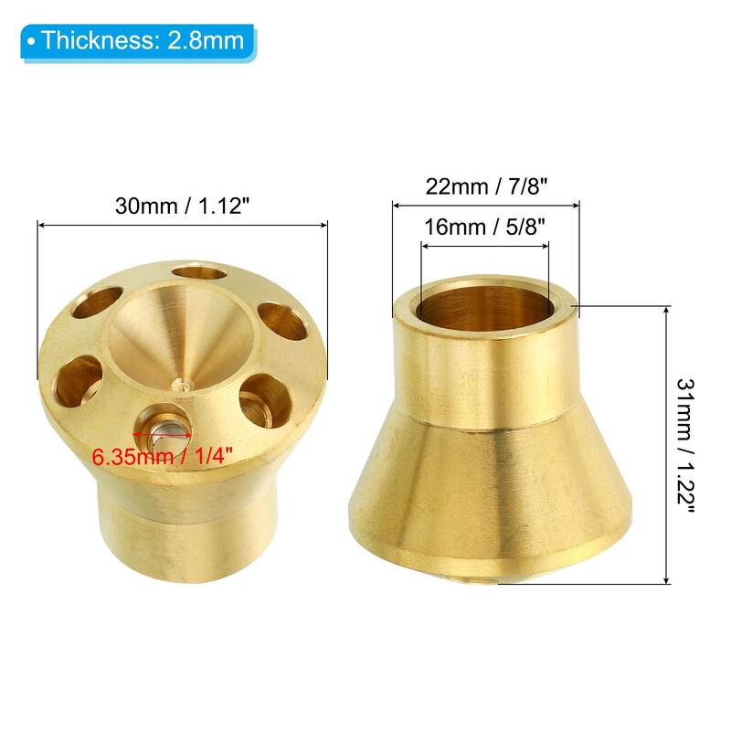Brass Liquid Distributor, 5/8 x 1/4 Inch 6 Hole Copper Joints Liquid ...