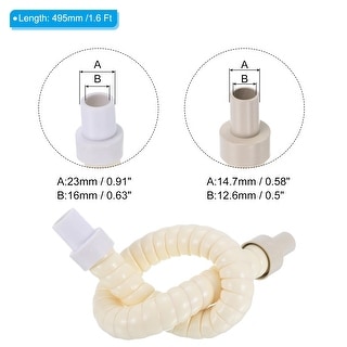 Universal Air Conditioner Drain Hose AC Units 16mm ID with Clamp White ...