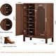 5-Tier Adjustable Shoe Cabinet with Doors for 20 Pairs - Bed Bath ...