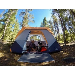 ALPHA CAMP 6-Person Instant Tent for Camping Easy Setup Cabin Tent with ...