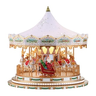 17 in. Animated Deluxe Crystal Carousel - White - Bed Bath & Beyond ...