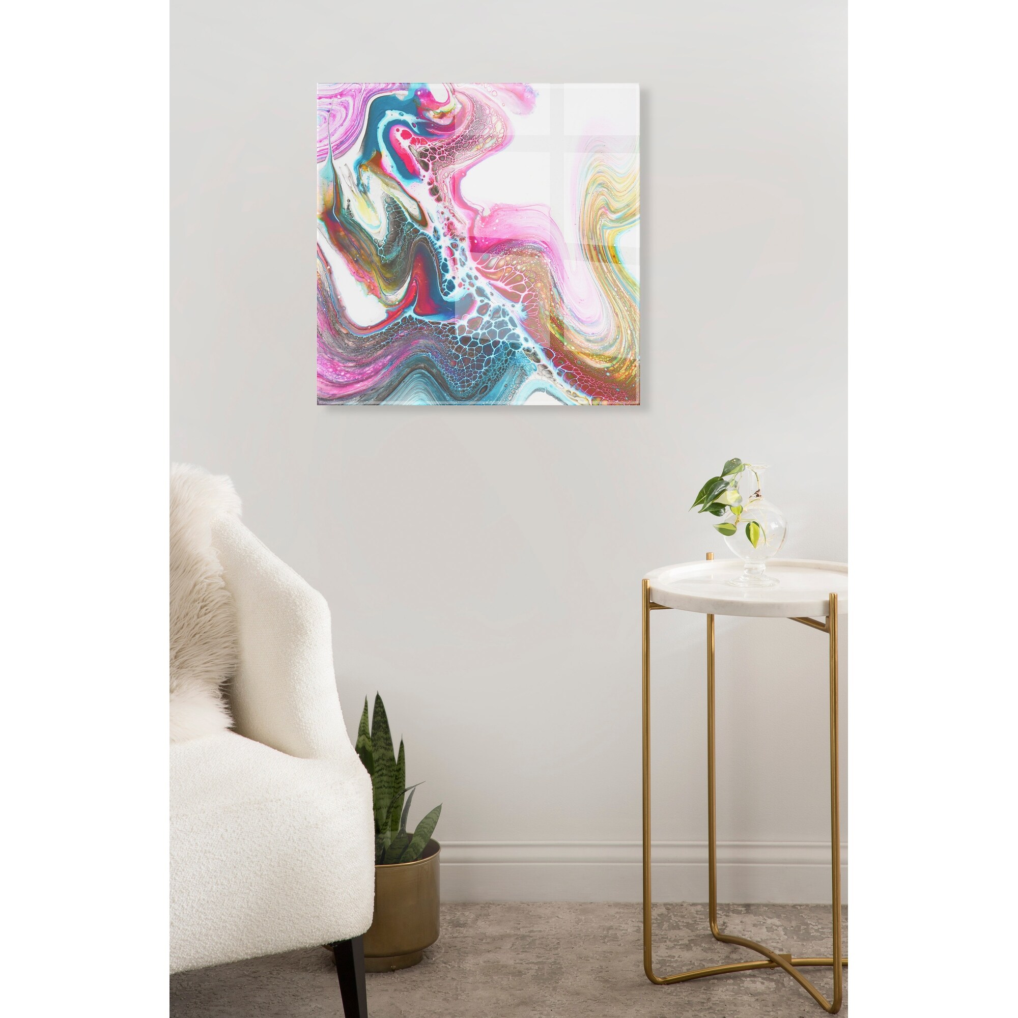 Kate and Laurel Sonoran Desert Floating Acrylic Art by Xizhou Xie - Bed ...