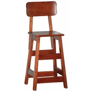 Sap Cherry Wood Child's Bar Stool with Back - Bed Bath & Beyond - 34409608