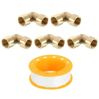 Brass Right Angle Pipe Fitting, Connector for Fluid Gas Oil Pipe - Bed ...