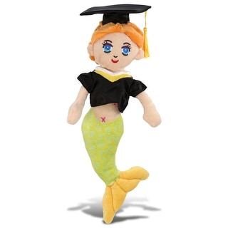 DolliBu Green Mermaid Graduation Plush Toy with Graduation Cap - 14 ...