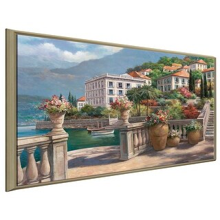"Lago di Como II" Print on Floating Canvas - Bed Bath & Beyond - 36403699