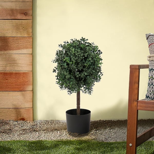 National Tree Company 2 ft Artificial Boxwood Single Ball Topiary - 24 ...