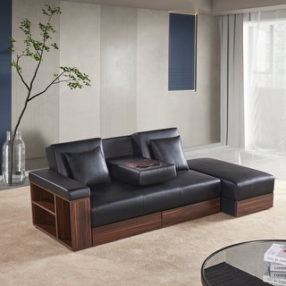 Multi-functional sofa, can sit, lie down, with storage box and drawer ...