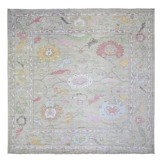 Shahbanu Rugs Laurel Green Hand Knotted Extra Soft Wool Natural Dyes ...